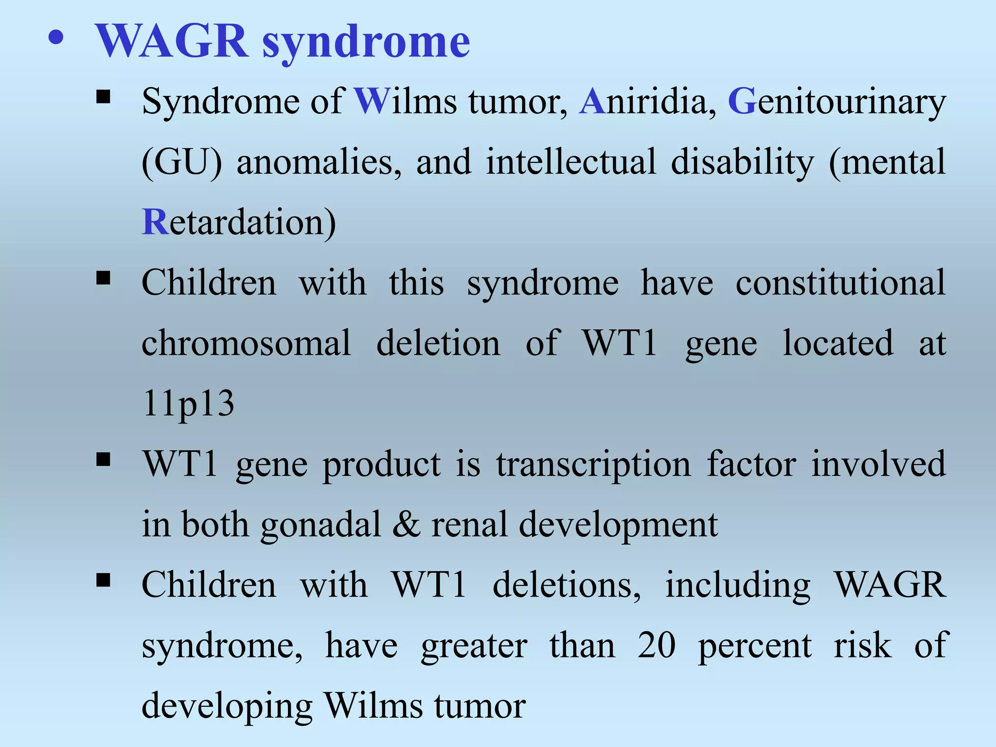 Wilm's tumor | PPT | Cancer | Diseases and Conditions