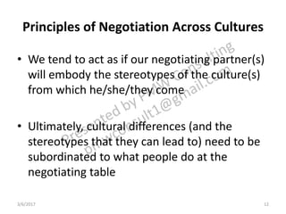 Wilner Cross-Cultural Leadership/Negotiation | PDF