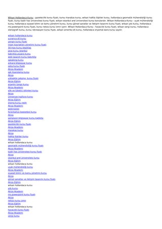 Wilsan hollandaca-kursu | PDF