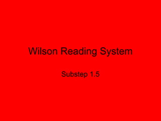 Wilson 1 5 | PPT