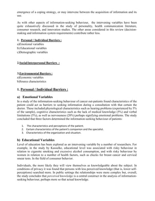 Wilson 1981 model barriers | DOCX