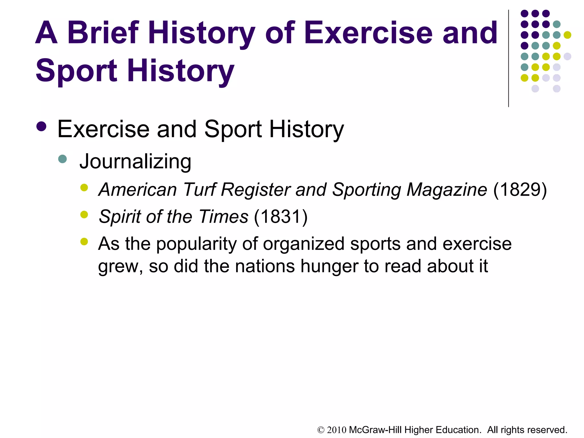 FW275 History of Exercise and Sport | PPT