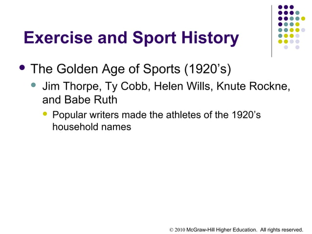 FW275 History of Exercise and Sport | PPT