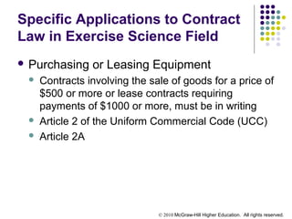 FW275 Legal Aspects in Exercise Science | PPT