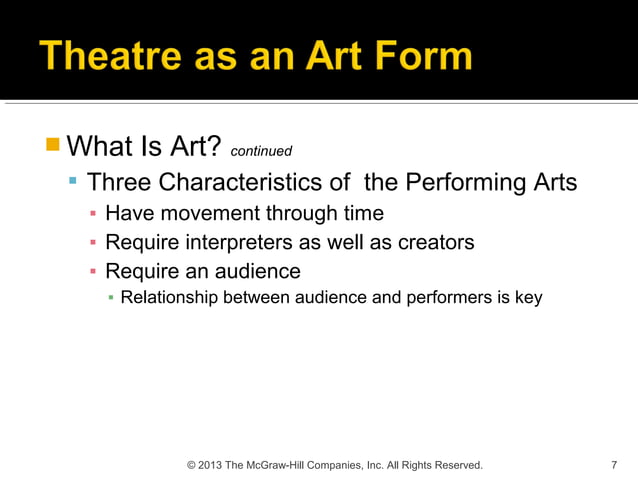 Ch. 1 (7th Ed) Ch. 1 (8th Ed) -- Experiencing Today's Theater | PPT ...