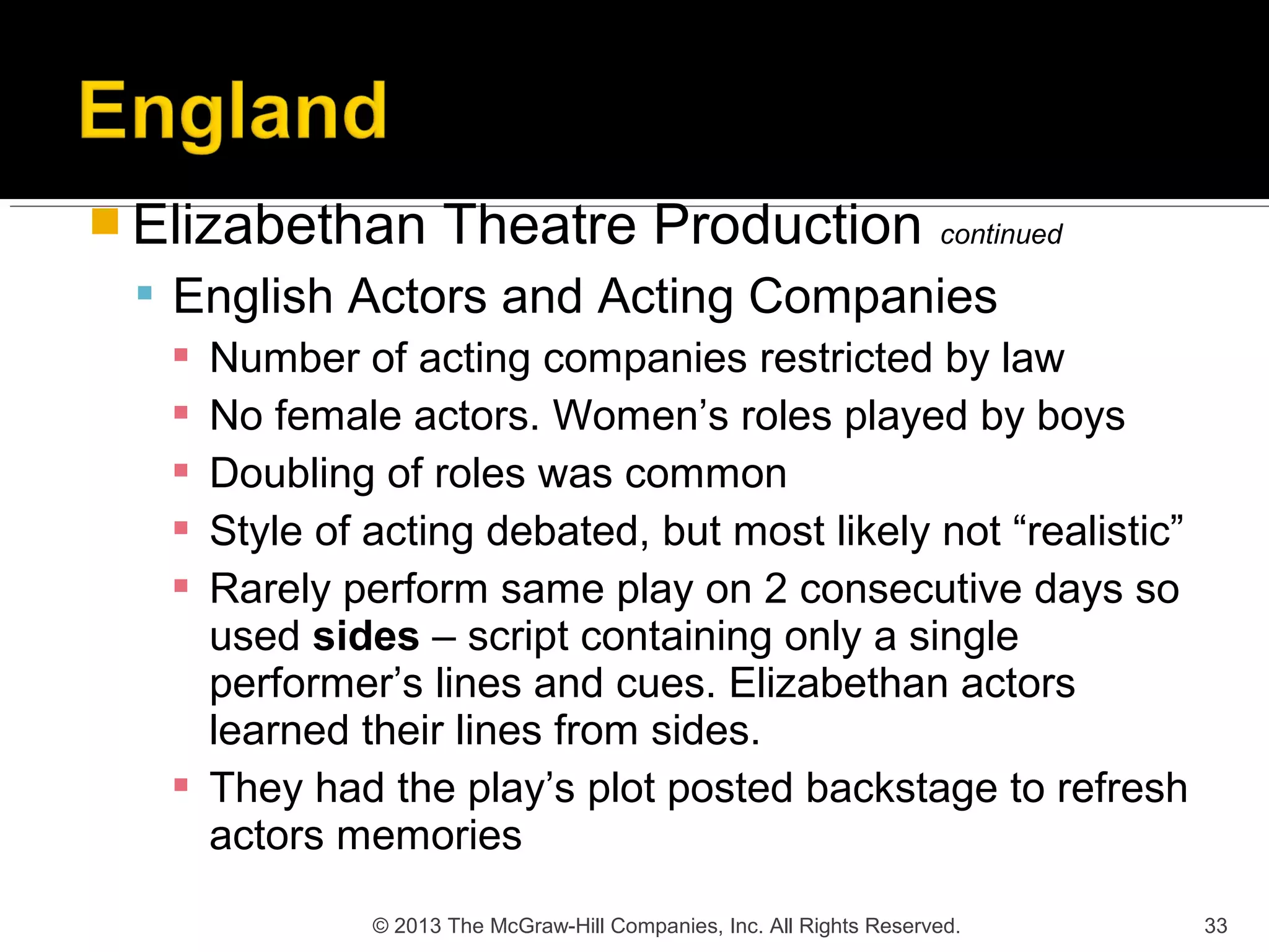 Ch 12 (8th Ed) Ch 13 (7th Ed) Renaissance Theater | PPT