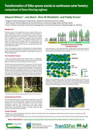 Transformation of Sitka spruce stands to continuous cover forestry ...