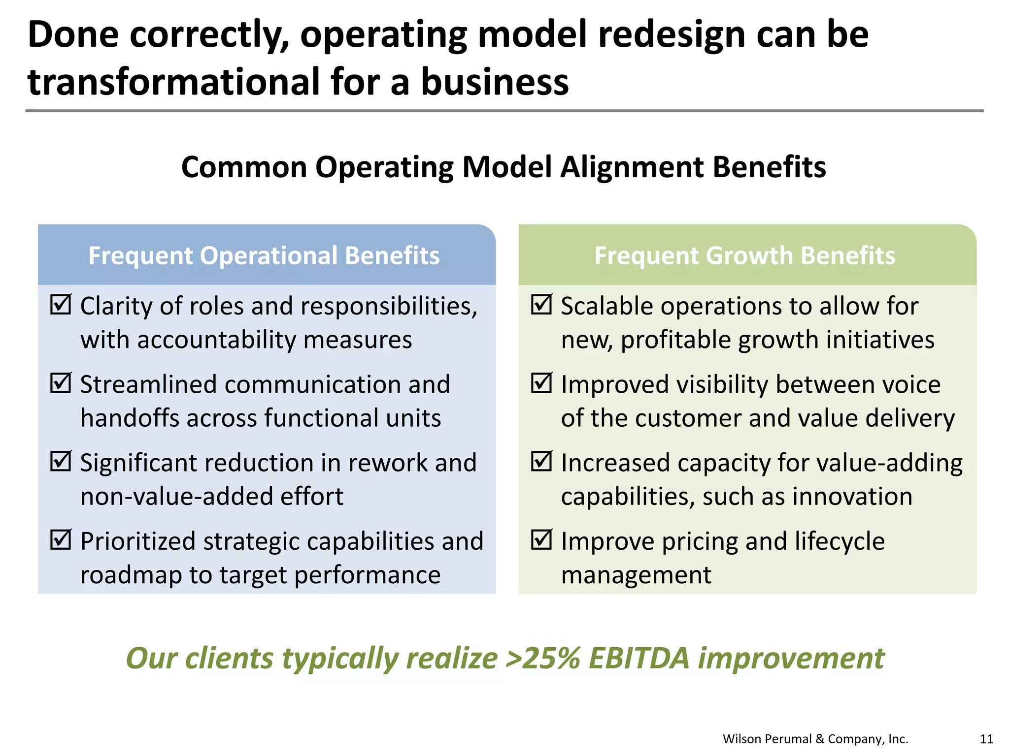 Wilson perumal operating model design | PPTX