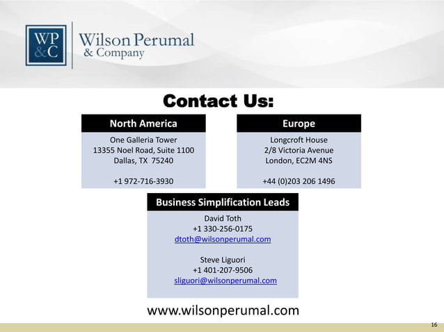 Wilson perumal operating model design | PPT