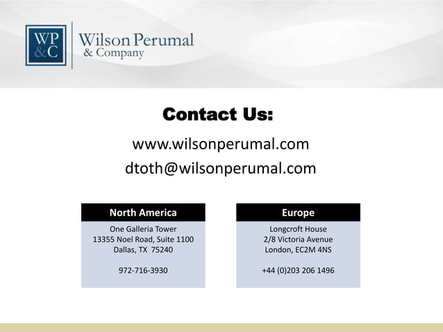 Wilson Perumal & Company - firm overview | PPTX | Management Consulting ...