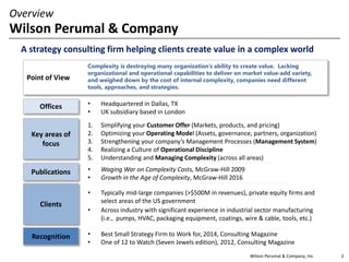 Wilson Perumal & Company - firm overview | PPTX | Management Consulting ...