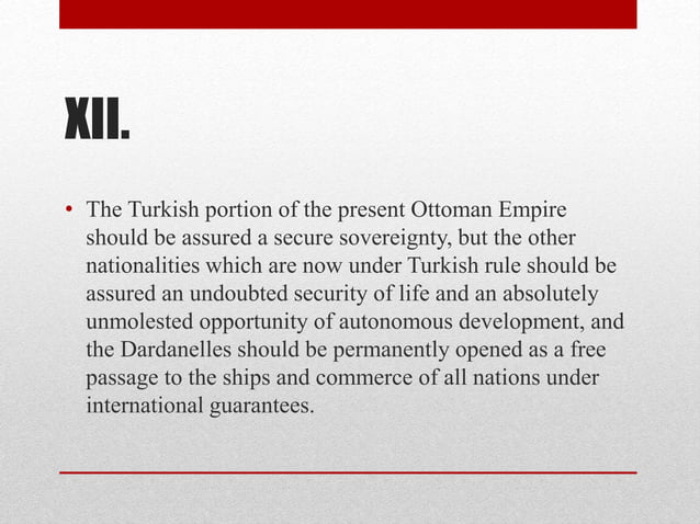 Wilson’s 14 point plan | PPT