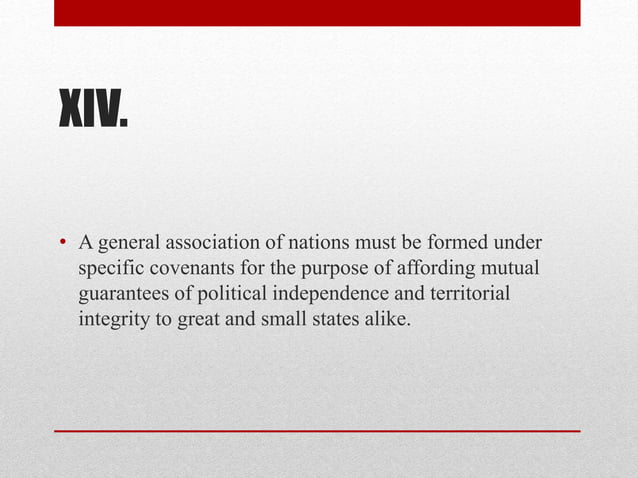 Wilson’s 14 point plan | PPT