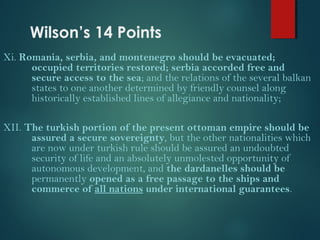 Wilsons 14 point plan powerpoint | PPT