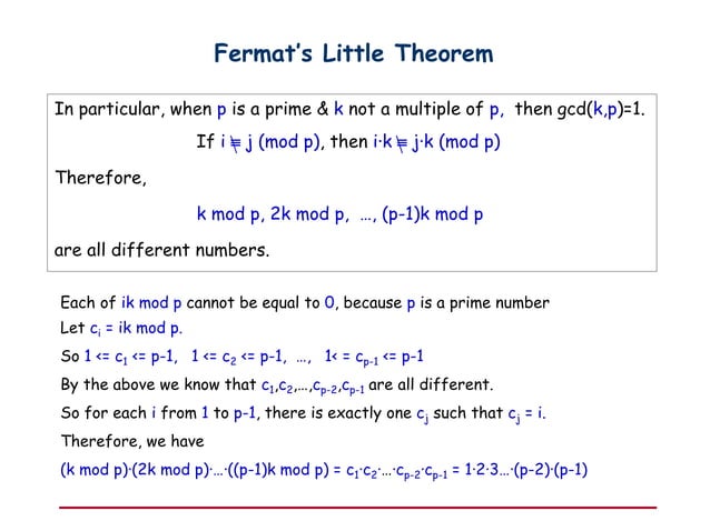 wilson's and fermat little theorem .ppt | Technology & Computing