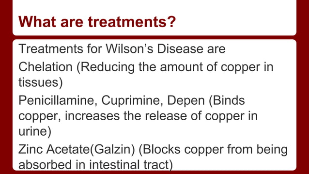 Wilson's disease (Copper disease) | PPT