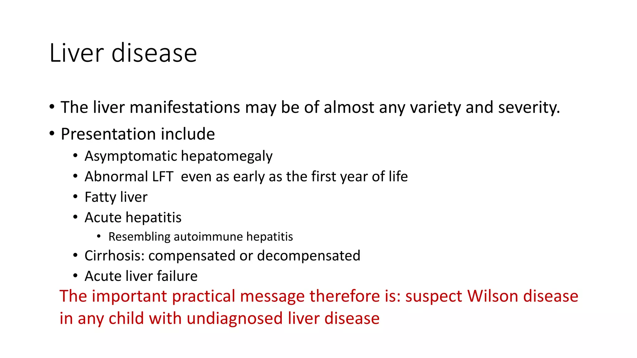 Wilson's disease (wilson) | PPTX