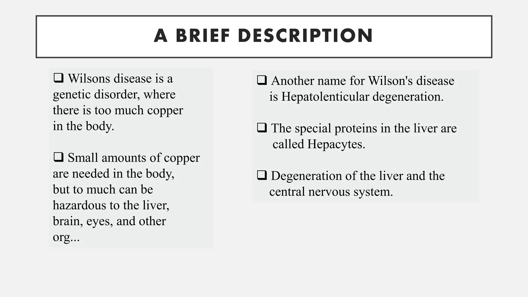 Wilsons disease- A brief medical study. | PPTX