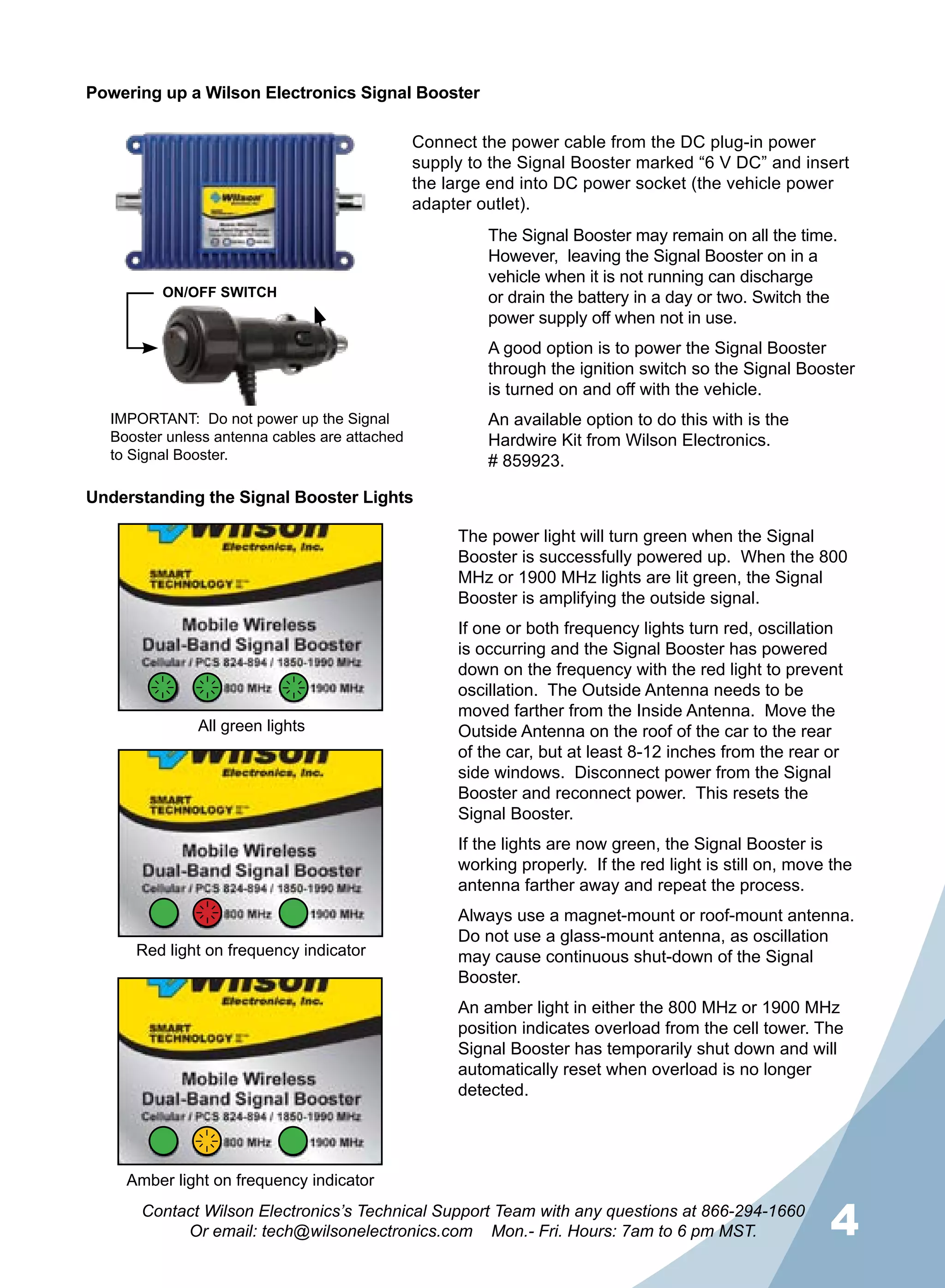 Wilson signal booster 802201 ig-dbmw-071312 | PDF
