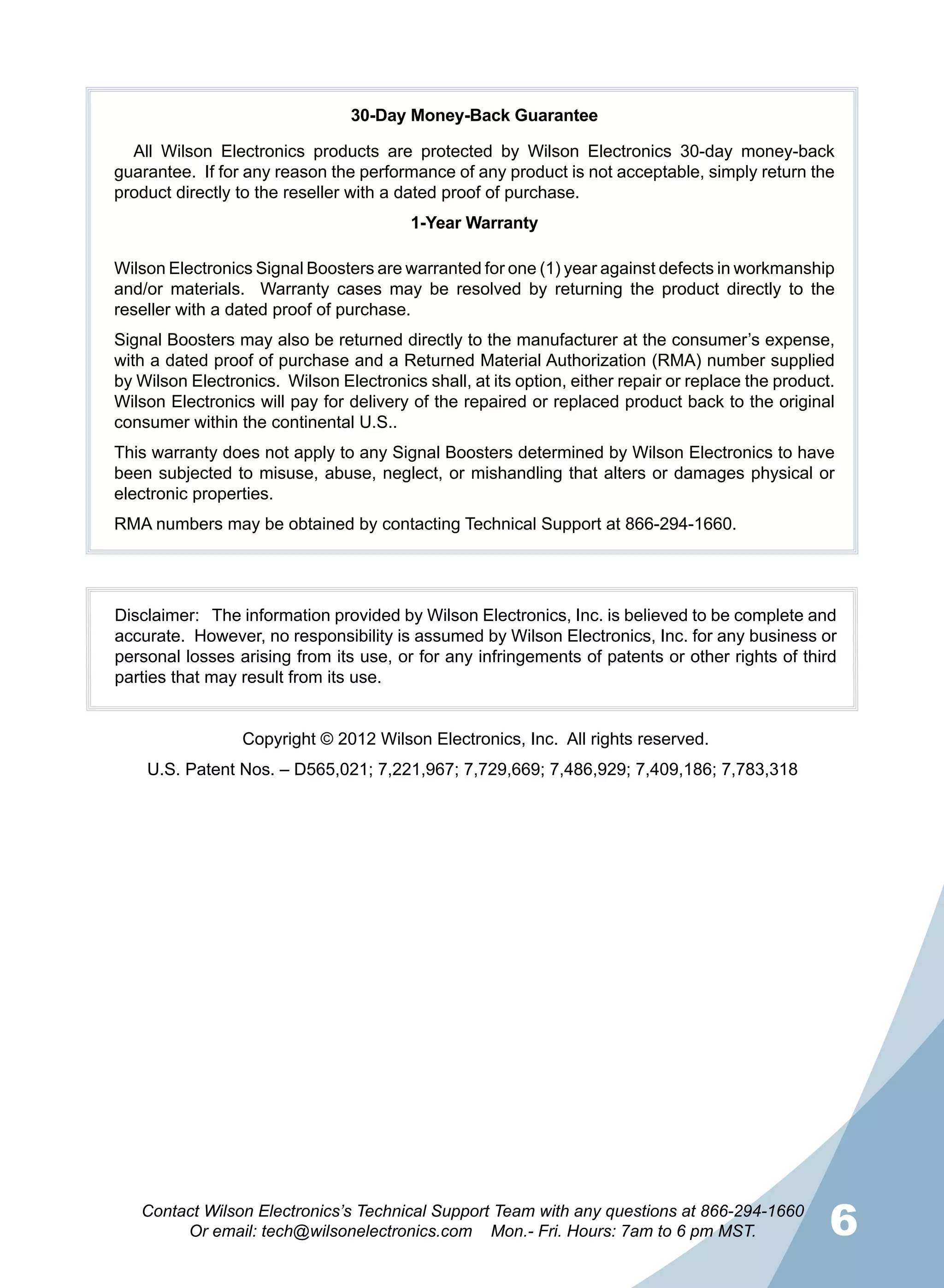 Wilson signal booster 802201 ig-dbmw-071312 | PDF