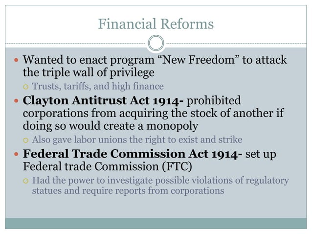 Wilson’s new freedom | PPT