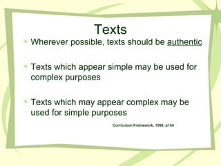 Exploring Authentic Texts and Tasks | PPT