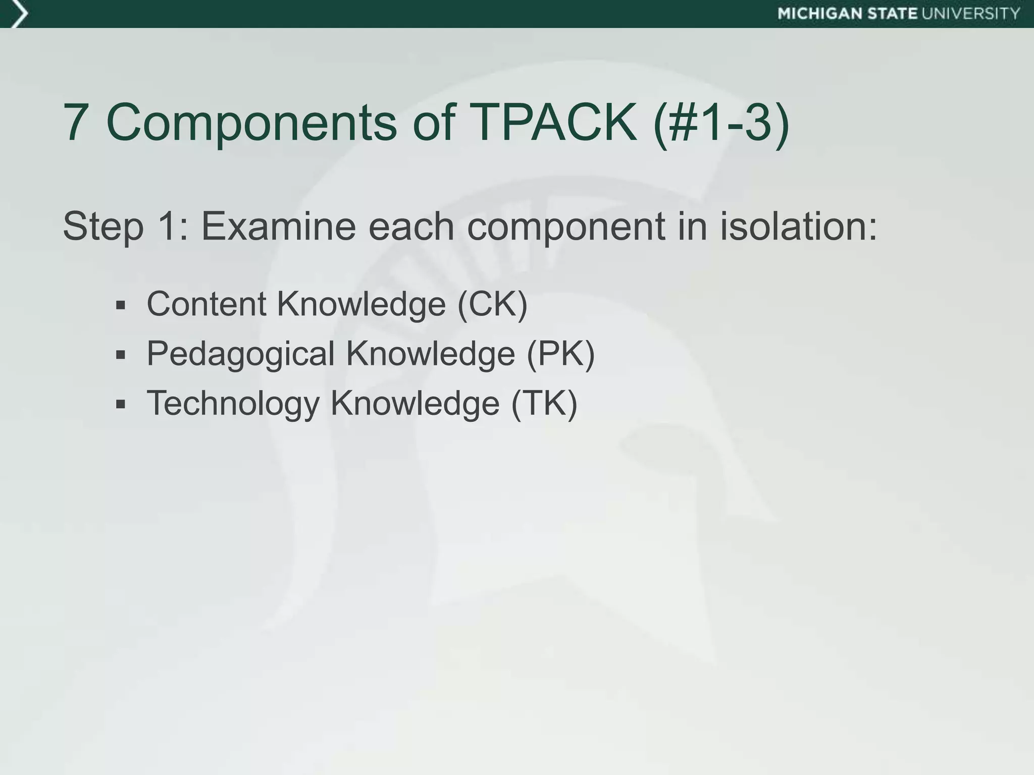 Integrating Technology into Your Instruction with TPACK (2014) | PPTX