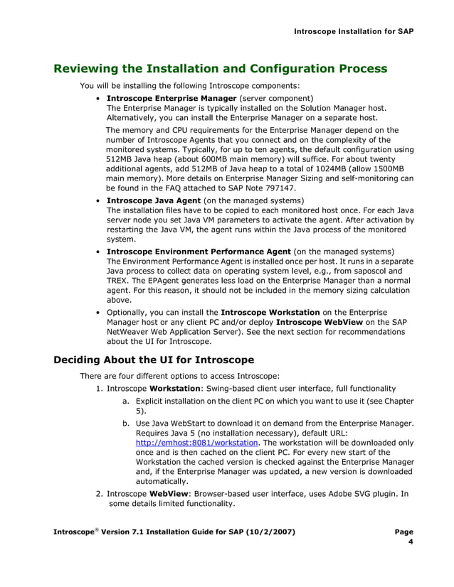 Wily introscope 7.1 installation guide | PDF