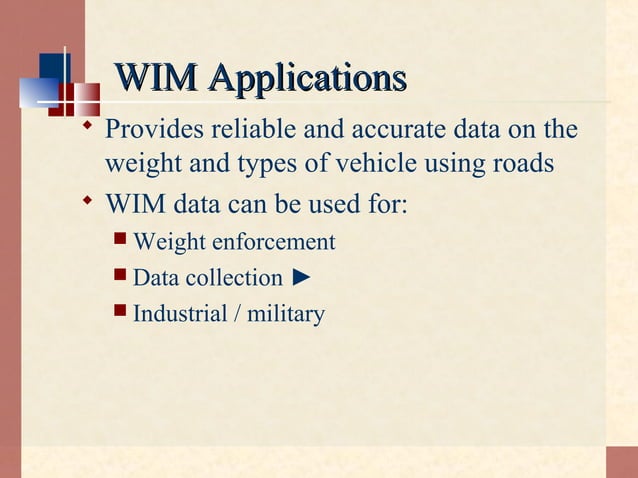 Weight in motion detector | PPT | Physics | Science