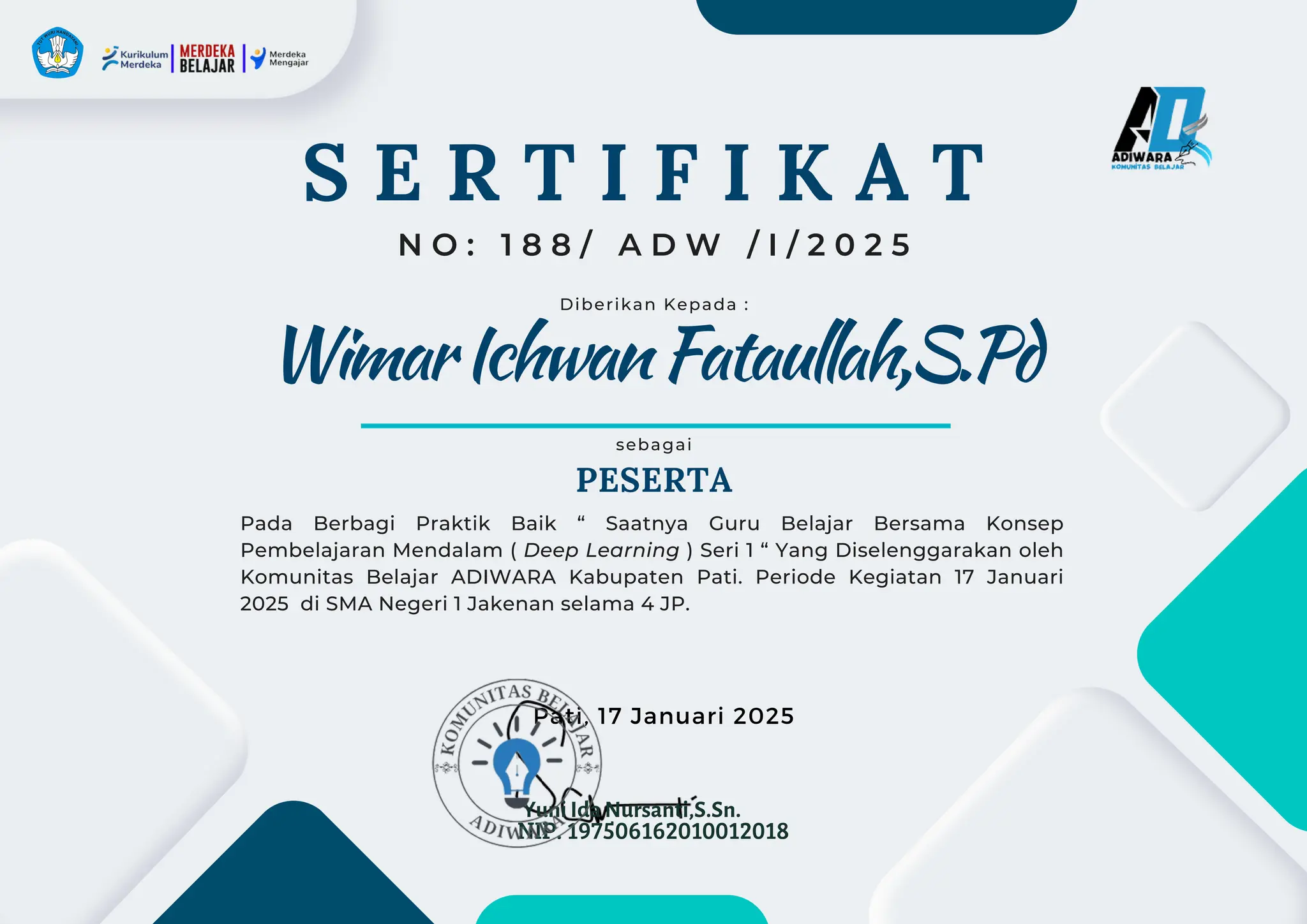 Wimar Adiwara Sertifikat Pendidikan Manusia.pdf