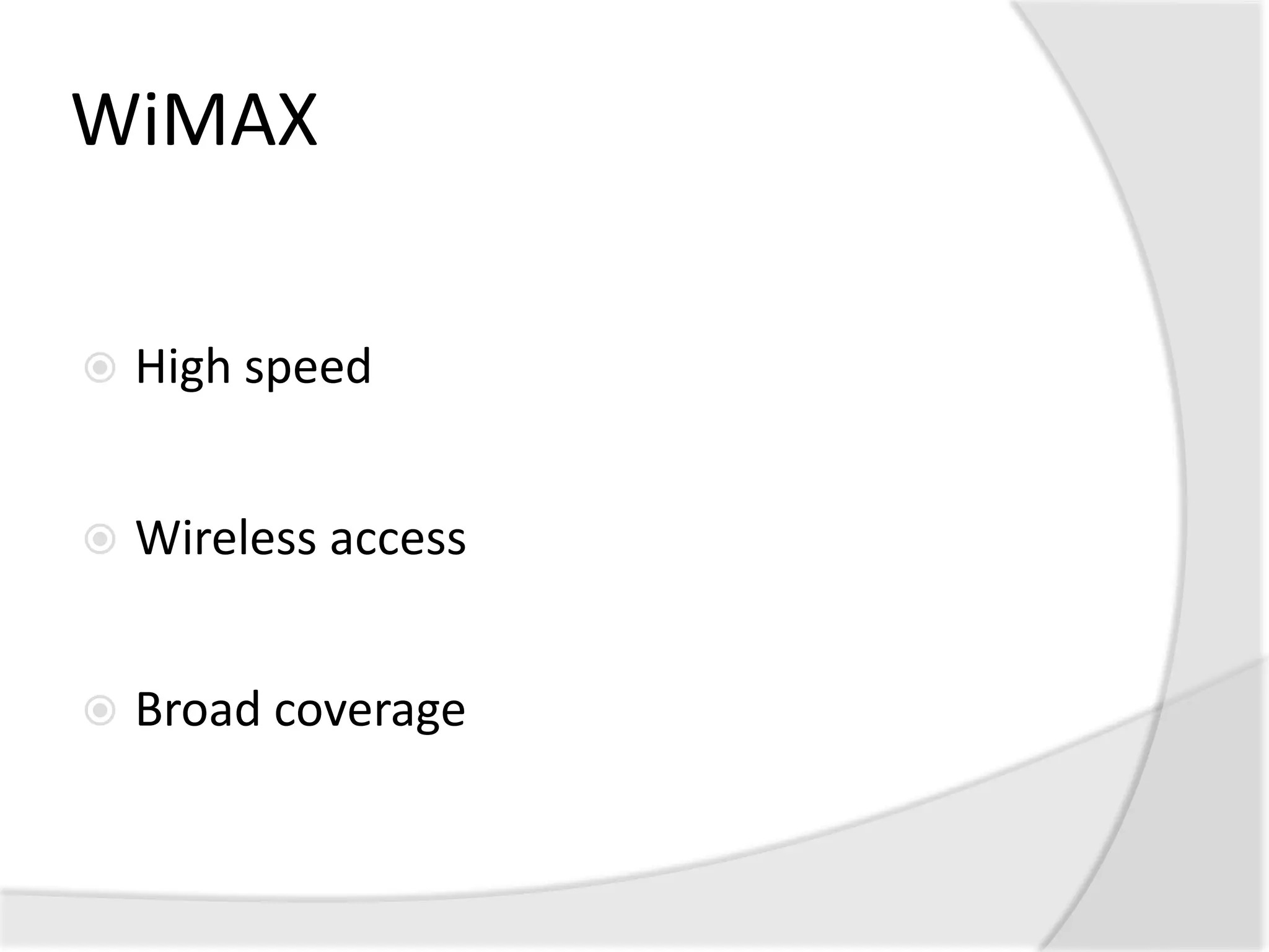 WiMAX presentation v2 | PPT