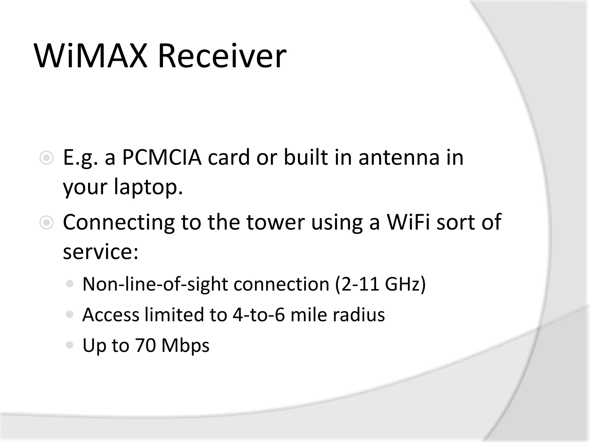 WiMAX presentation v2 | PPT