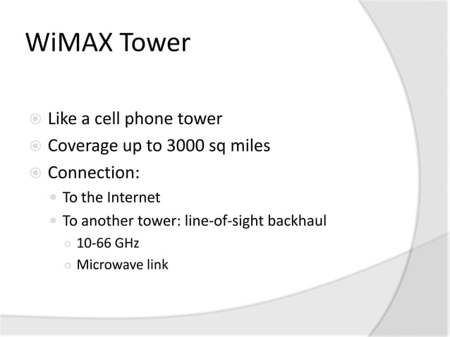 WiMAX presentation v2 | PPT