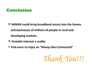 seminar report on wimax | PPT | Computer Networking | Computing