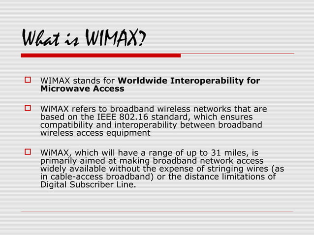 Wimax | PPT