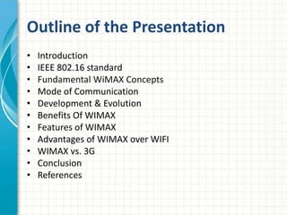 Wimax Technology | PPTX