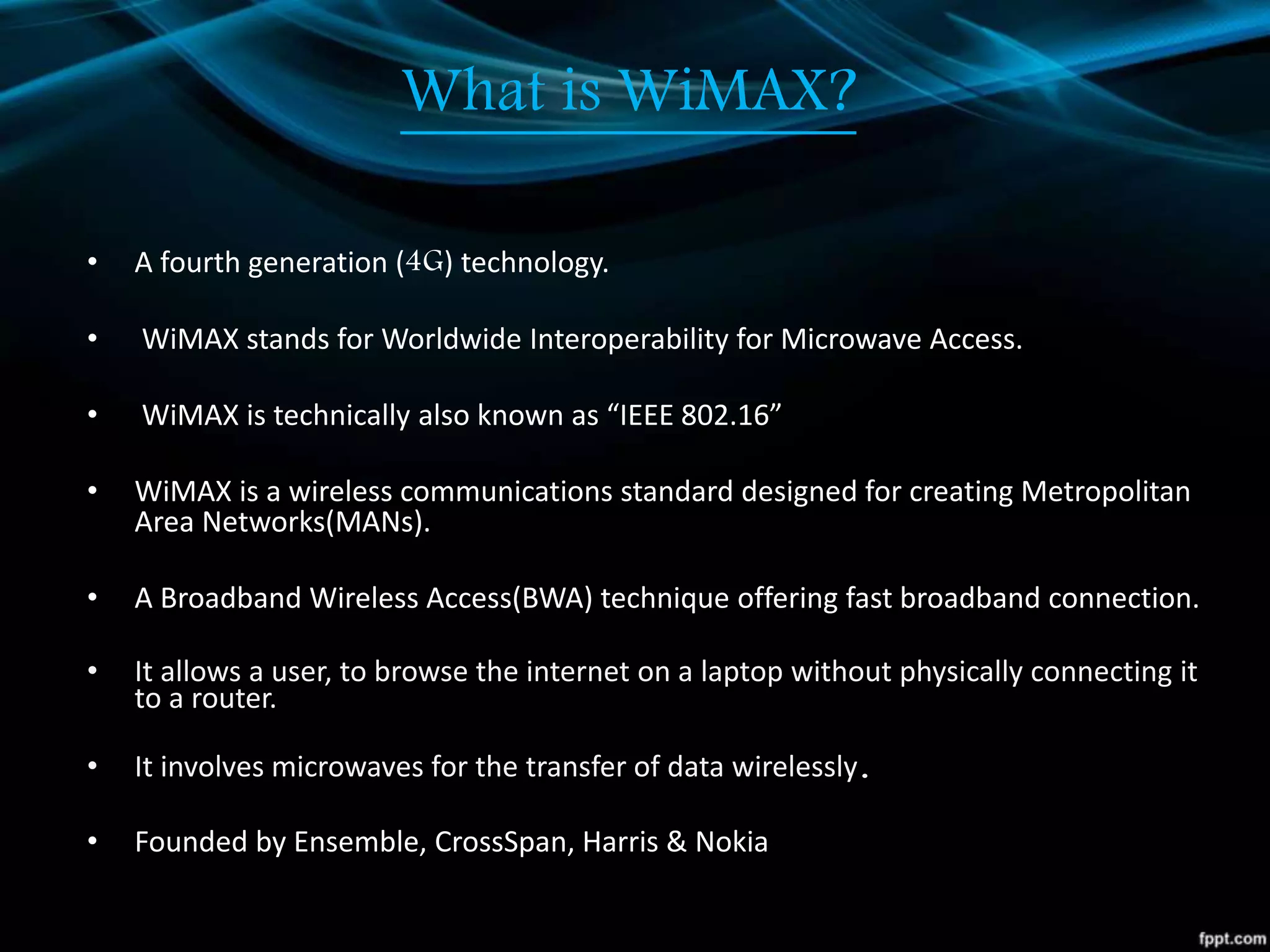WiMAX Basics | PPTX