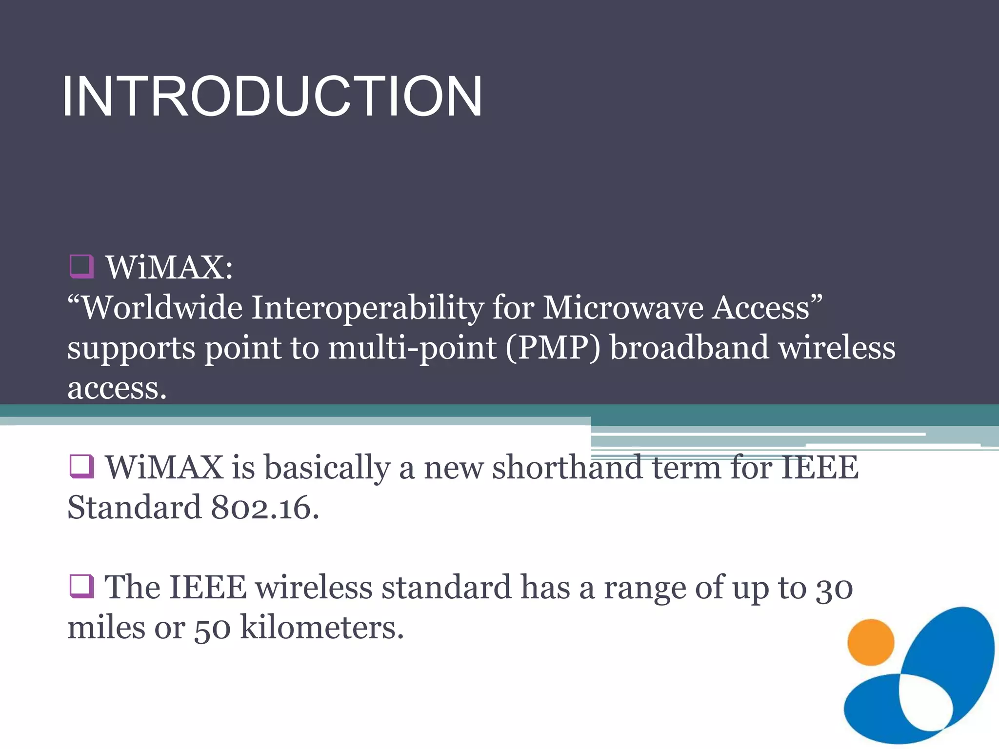Presentation On "Wi-Max Technology" | PPTX