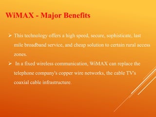 Wimax technology | PPTX