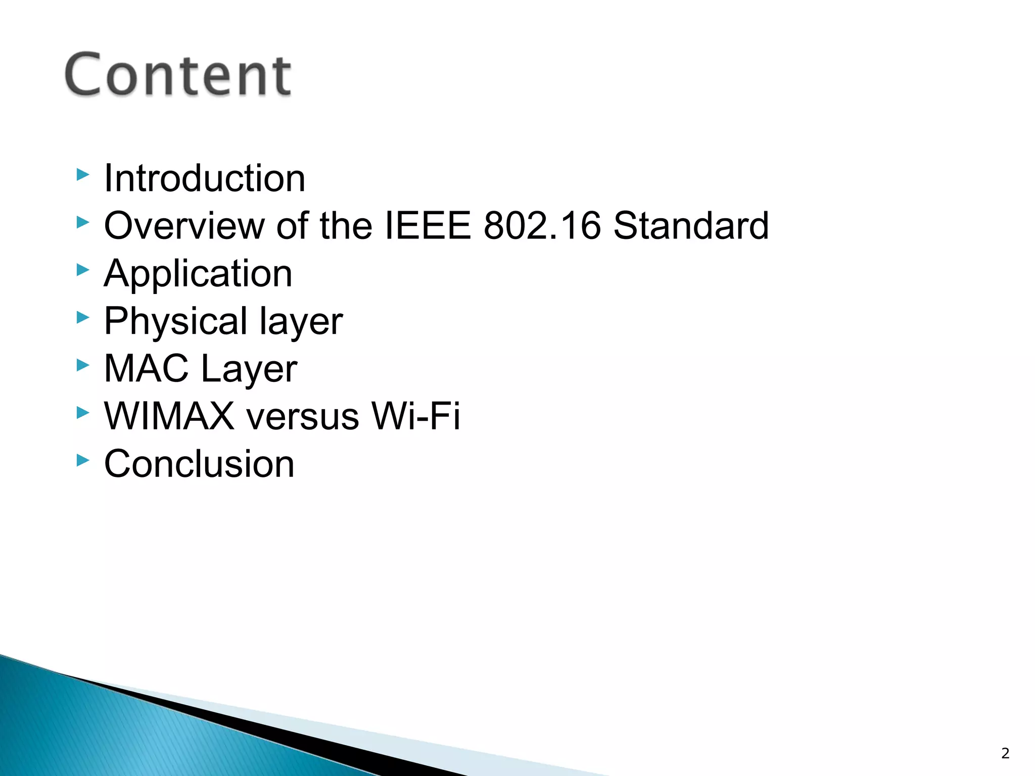 WiMAX (IEEE 802.16) | PPT