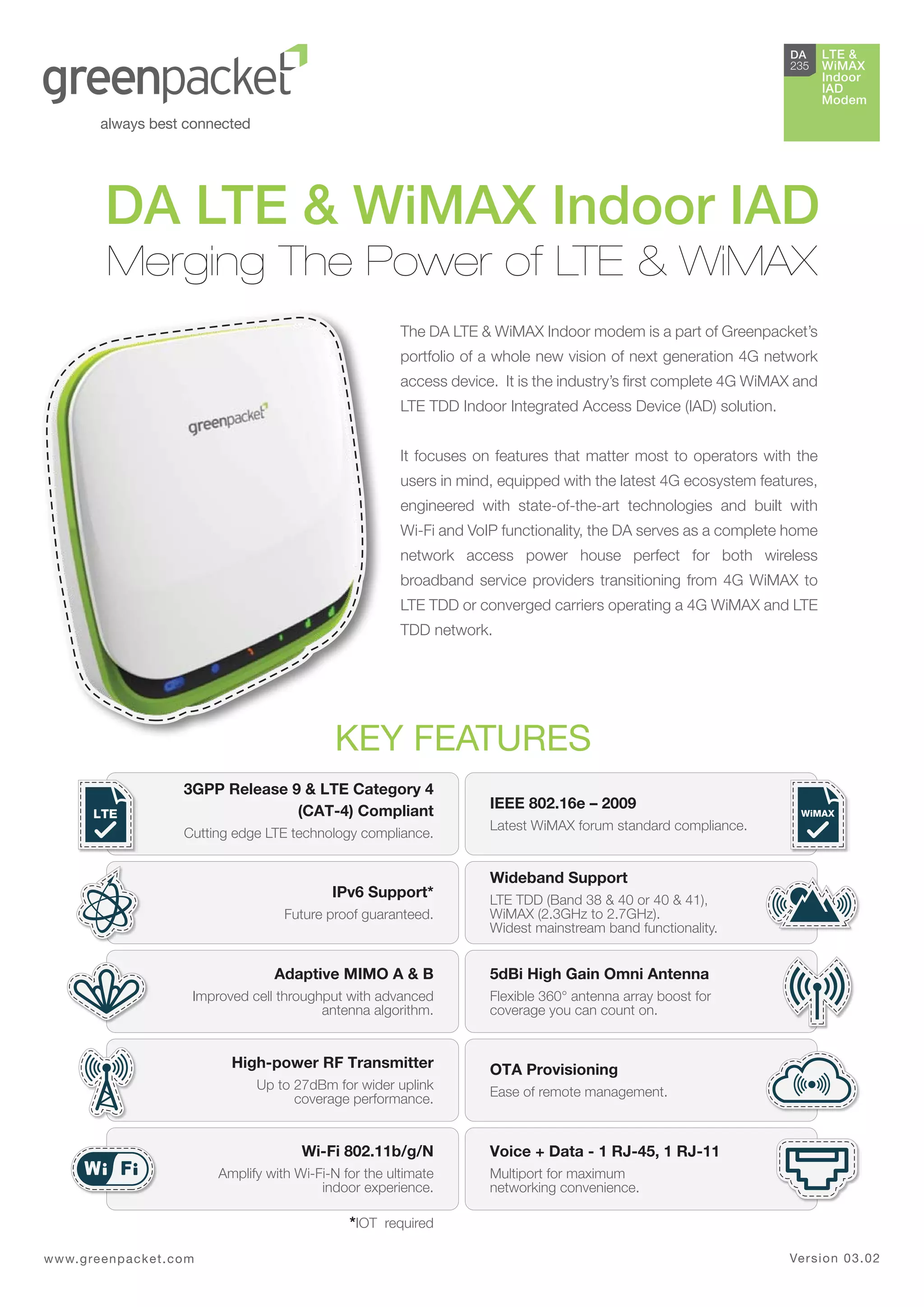 Wimax LTE Dual Mode Modem - LTE-TDD | PDF