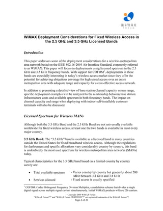 Wimax deployment considerations | PDF