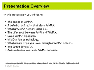 Wimax Overview - The Basics | PPT