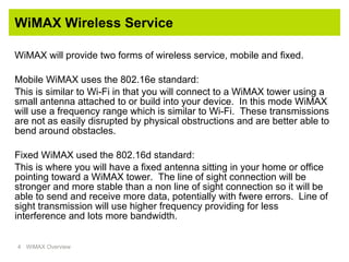 Wimax Overview - The Basics | PPT | Internet | Computing