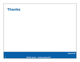 Wi Max Phy Introduction V0.3 | PPT
