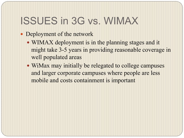 Wimax ppt | PPTX | Computer Networking | Computing