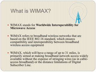 Wimax ppt | PPTX