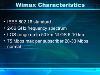 WiMax Scenario | PPT