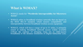 WiMAX Technology | PPTX