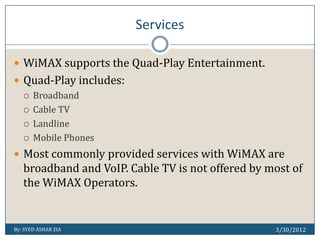 WiMax - Technology & Architecture | PPTX